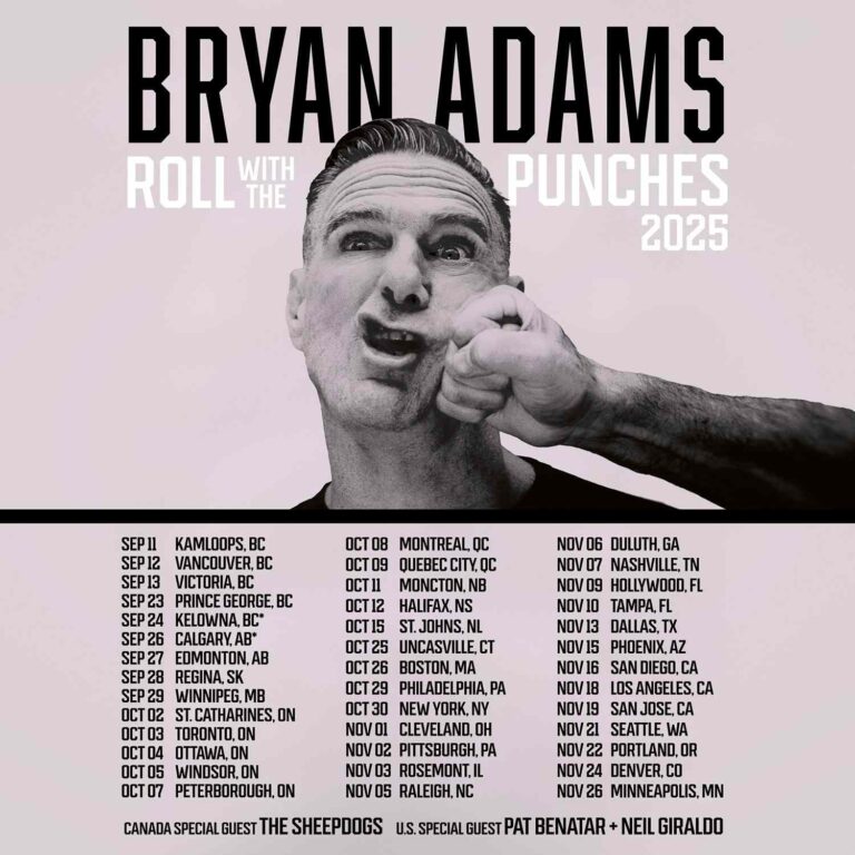 Bryan Adams Roll With The Punches Tour Setlist 2025
