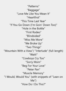 Kelsea Ballerini Setlist 2025 For Patterns Tour Revealed