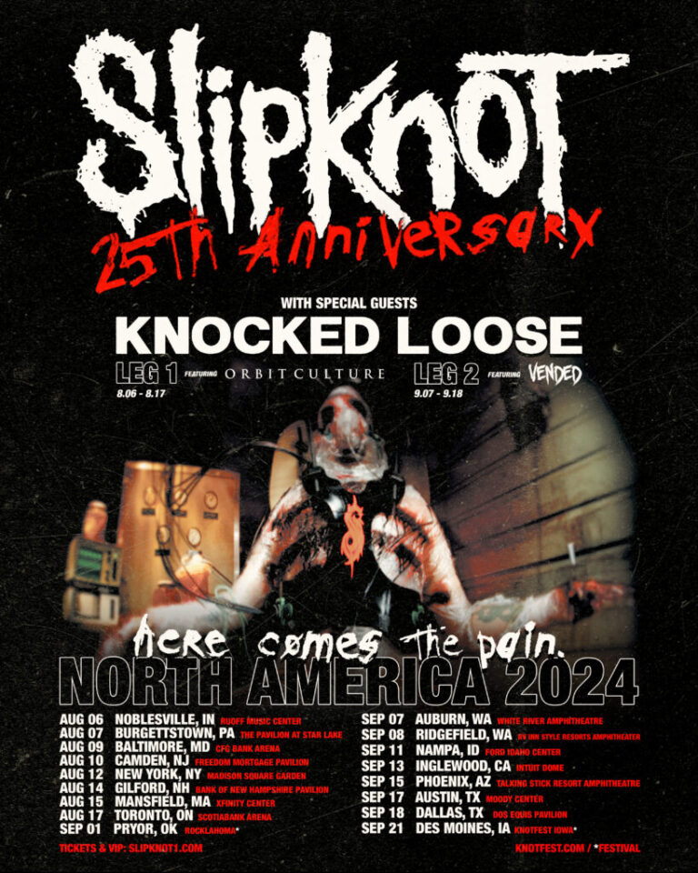 Slipknot Tour Setlist 2025: 25th Anniversary Tour Setlist