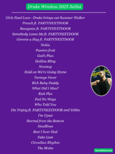 Drake Wireless 2025 Setlist: What Songs He Will Perform?