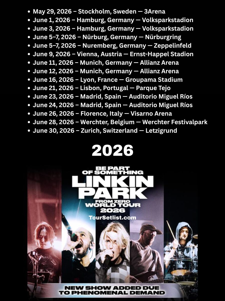 Linkin Park From Zero World Tour 2026 Dates, Schedule & Tickets