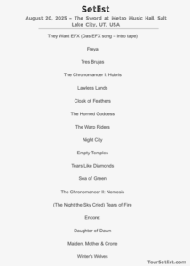 The Sword Setlist 2025: The Sword Concert Setlists