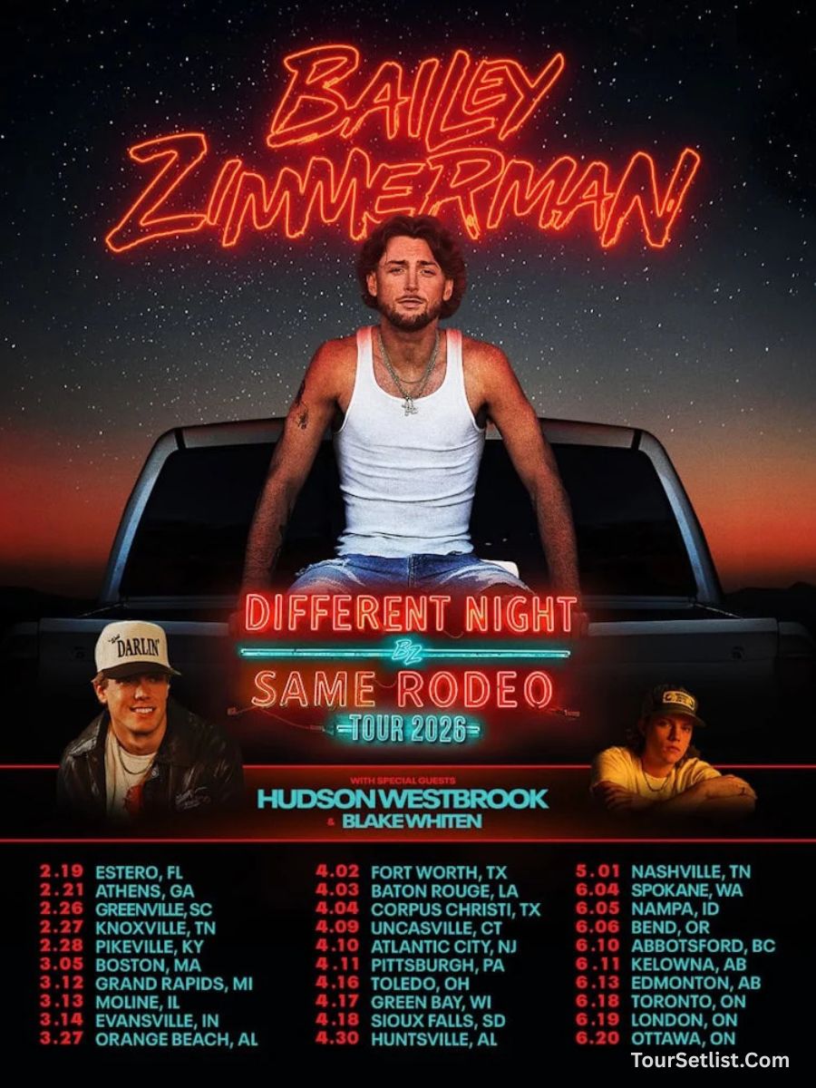 Bailey Zimmerman Tour 2026 Dates, Setlist, Schedule & Tickets