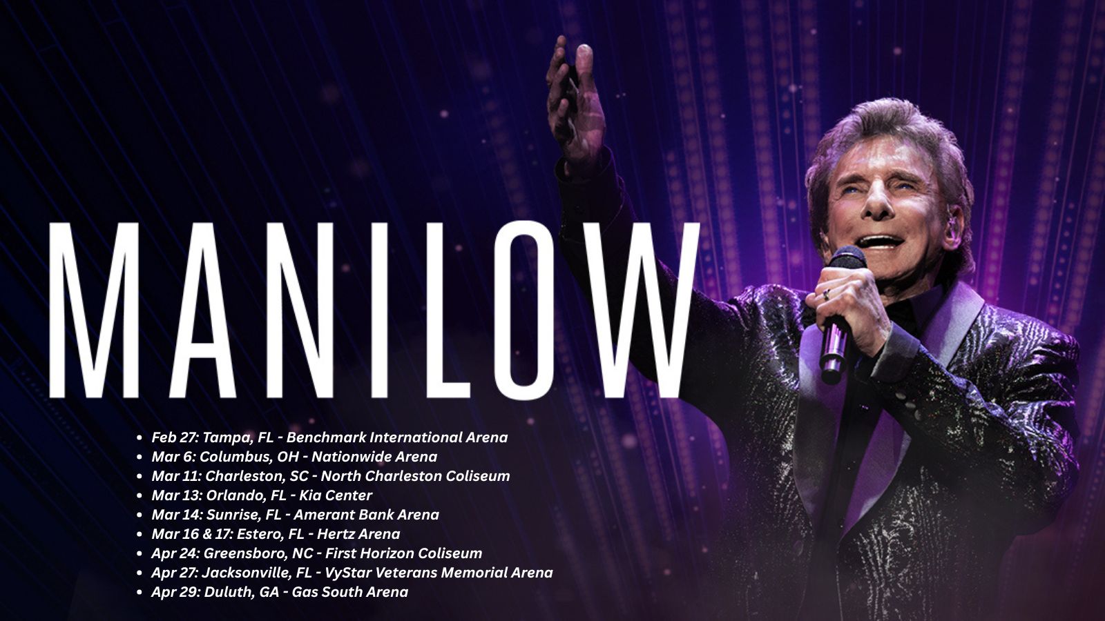 Barry Manilow Announces Farewell Tour 2026 Dates