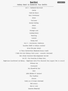 Halsey Back To Badlands Tour 2026 Setlist, Dates, Schedule & Tickets