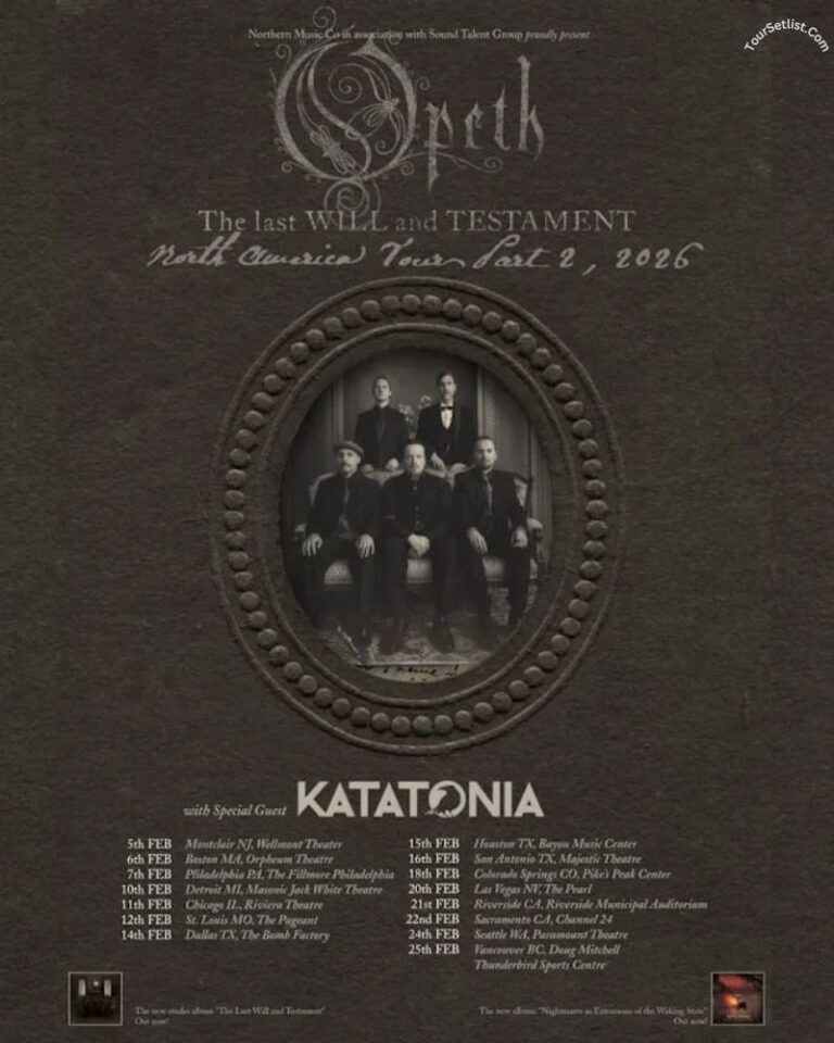 Opeth The Last Will And Testament Tour 2026 Dates, Setlist & Tickets