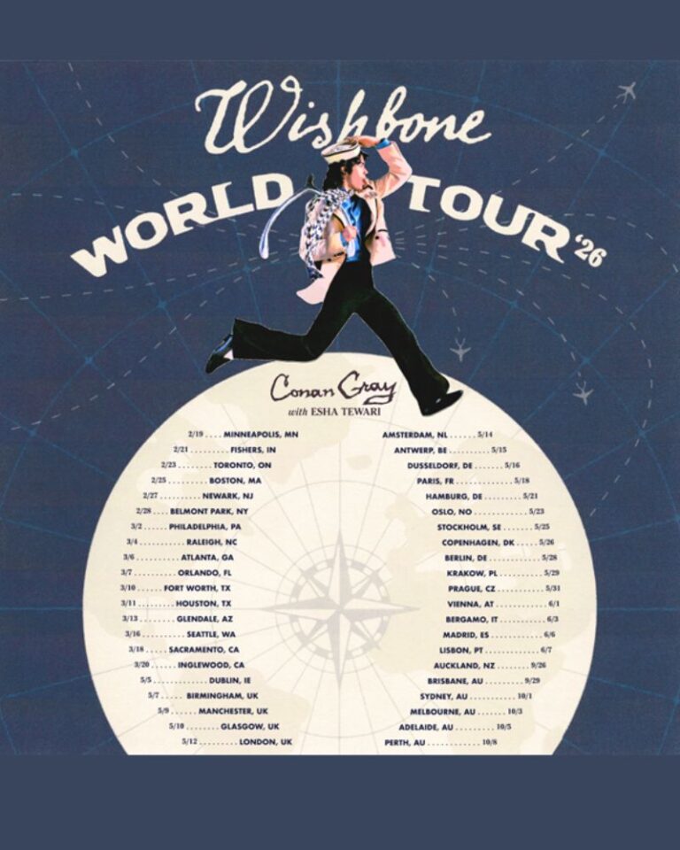 Conan Gray Wishbone World Tour 2026 Dates, Setlist & Presale Tickets