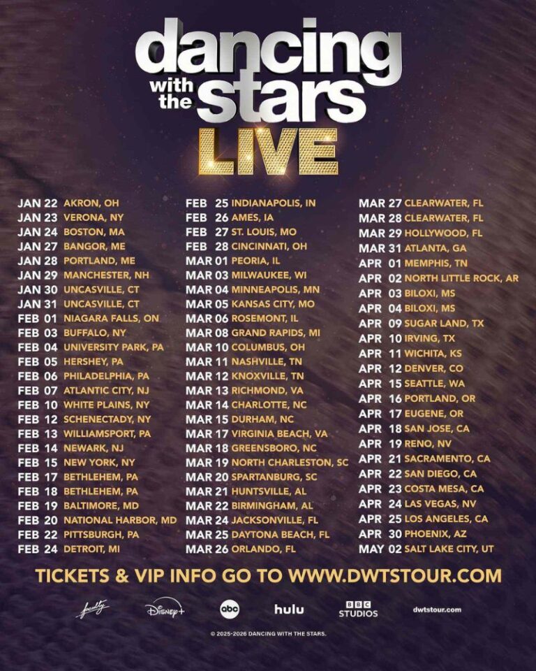 Dancing With The Stars 2026 Live Tour Lineup, Schedule & Tickets