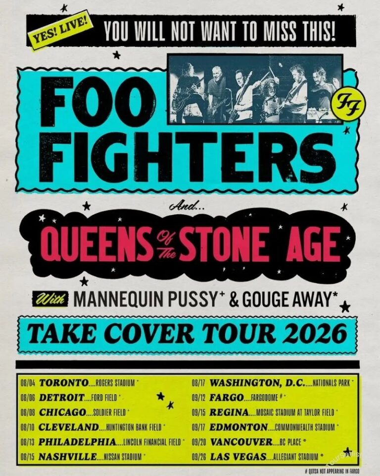 Foo Fighters Tour 2026 Dates, Setlist, Cities & Presale Tickets