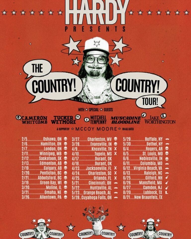 Hardy Country Country Tour 2026 Dates, Setlist, Schedule & Tickets
