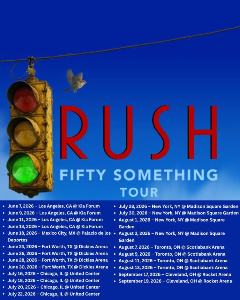 Rush Extends 2026 Fifty Something Tour With New Dates