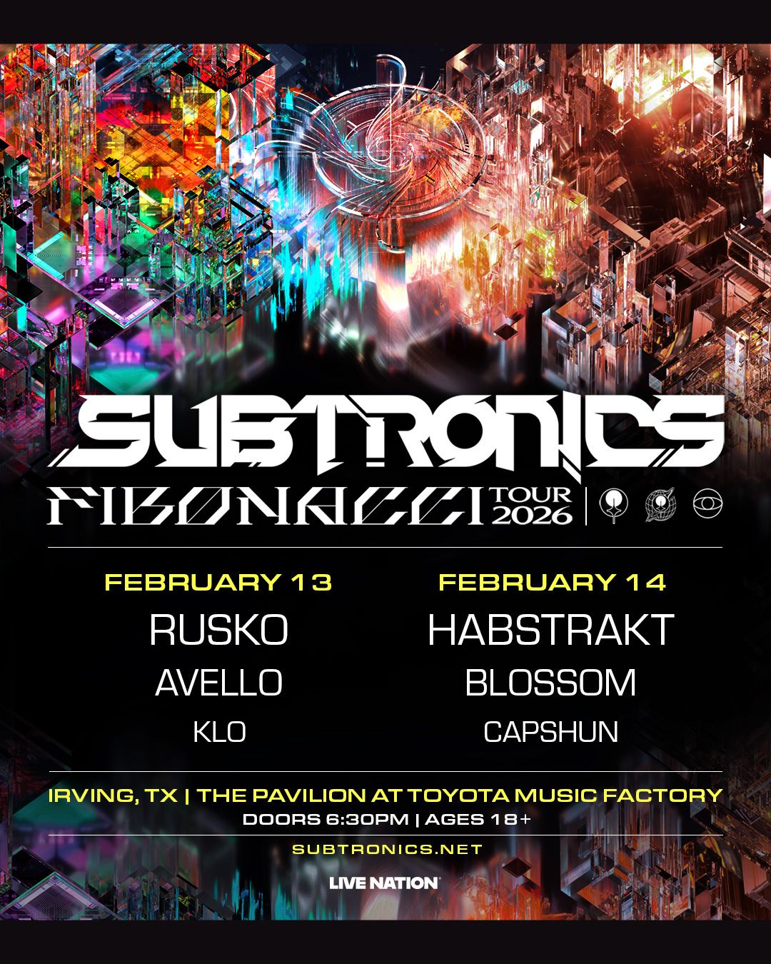 Subtronics Fibonacci Tour 2026 Dates, Setlist, Cities & Tickets