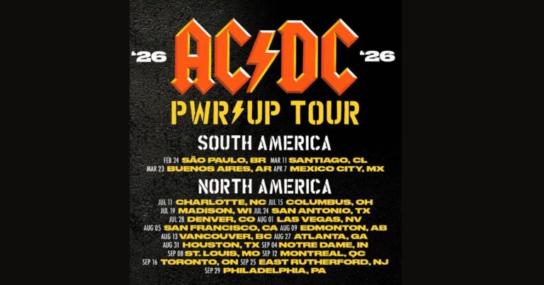 ACDC 2026 Tour Dates, Setlist, Presale And Tickets Price