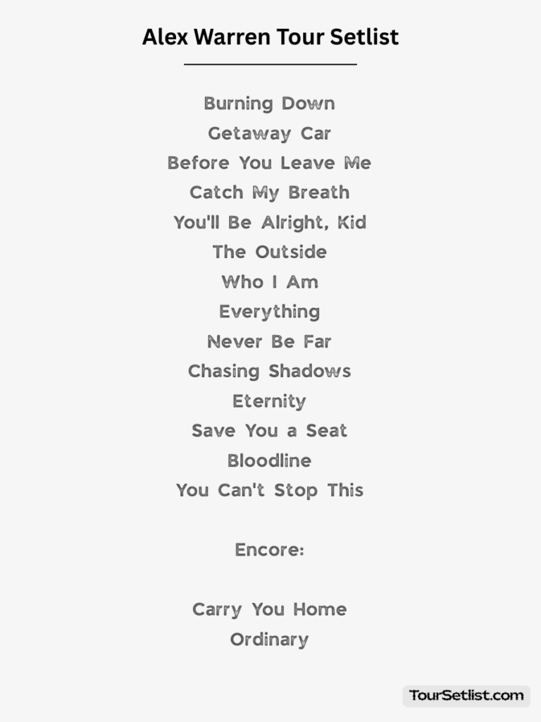 Alex Warren Tour 2026 - Dates, Setlist, Venue, Cities & Presale Tickets