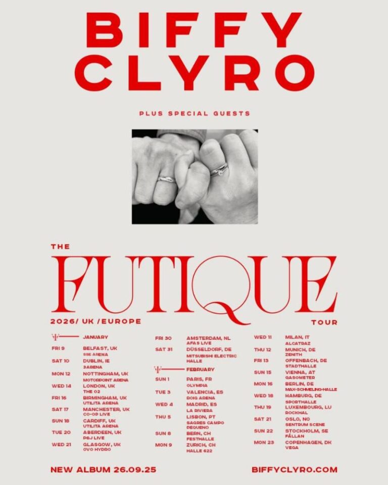 Biffy Clyro Tour 2026 – Dates, Setlist, Venues, Cities & Presale