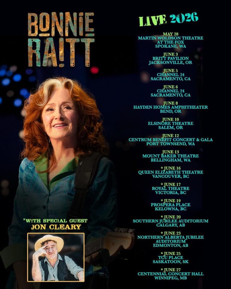 Bonnie Raitt Tour 2026 - Dates, Cities, Setlist & Presale Tickets