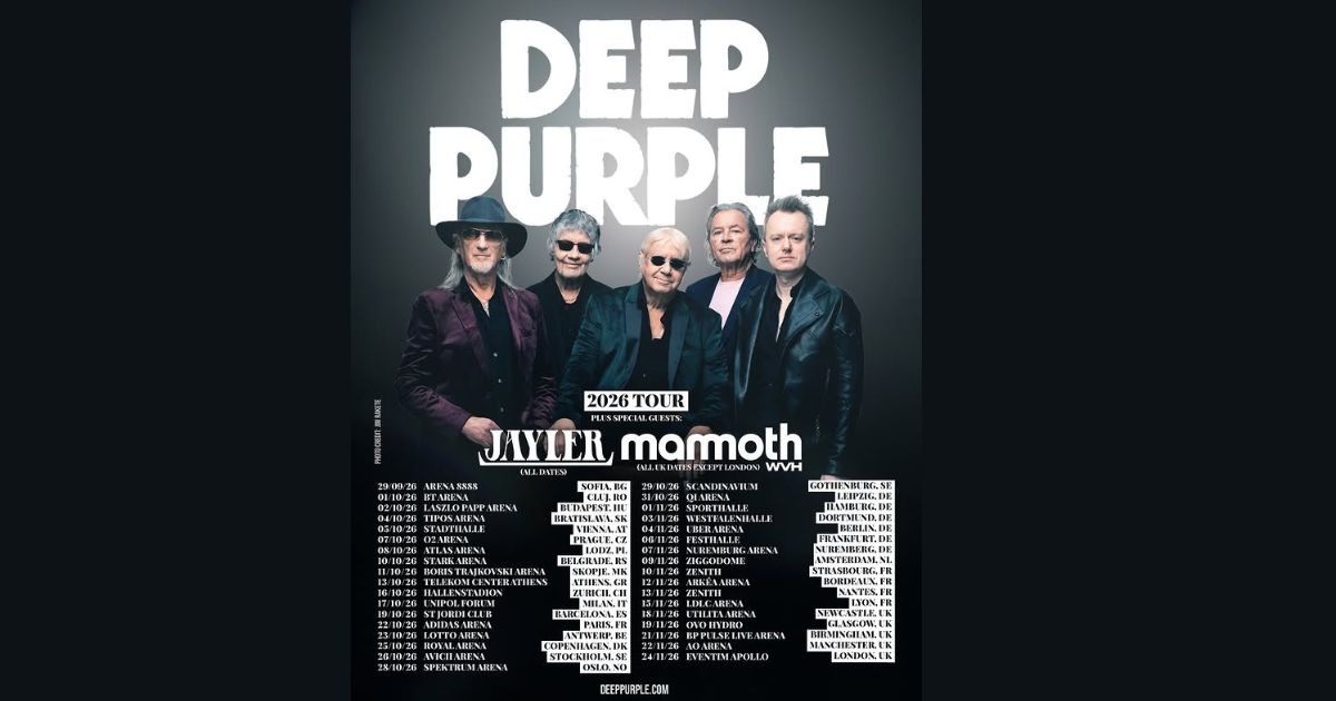 Deep Purple 2026 Tour – Dates, Setlist, Venues, Cities & Presale