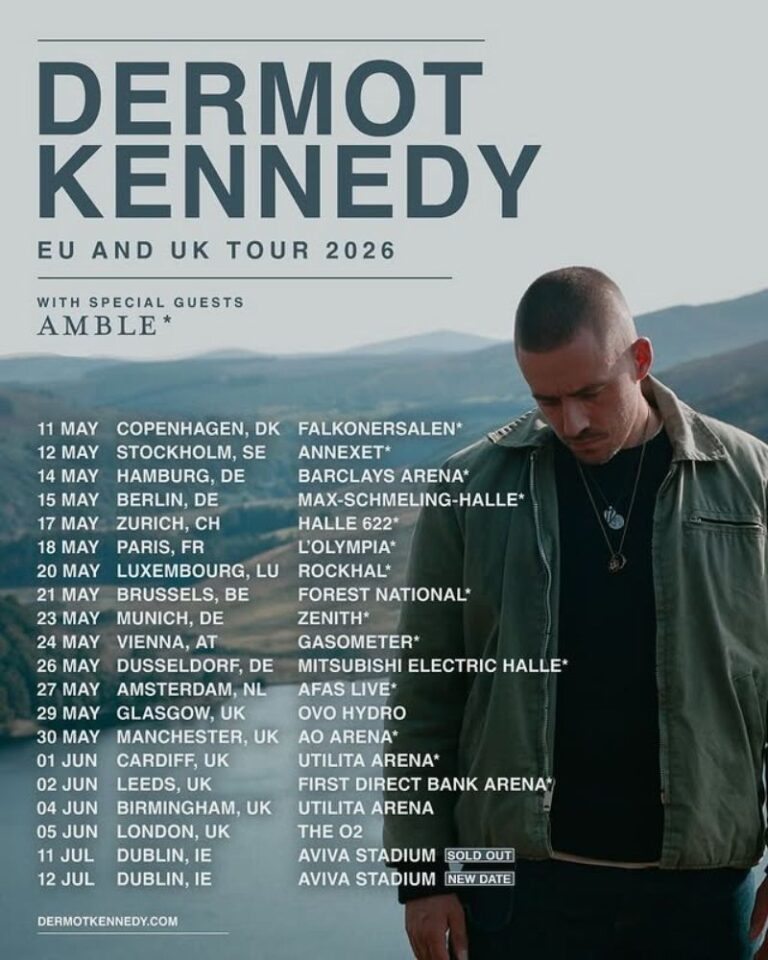 Dermot Kennedy Tour 2026 - Tour Dates, Setlist & Presale Info