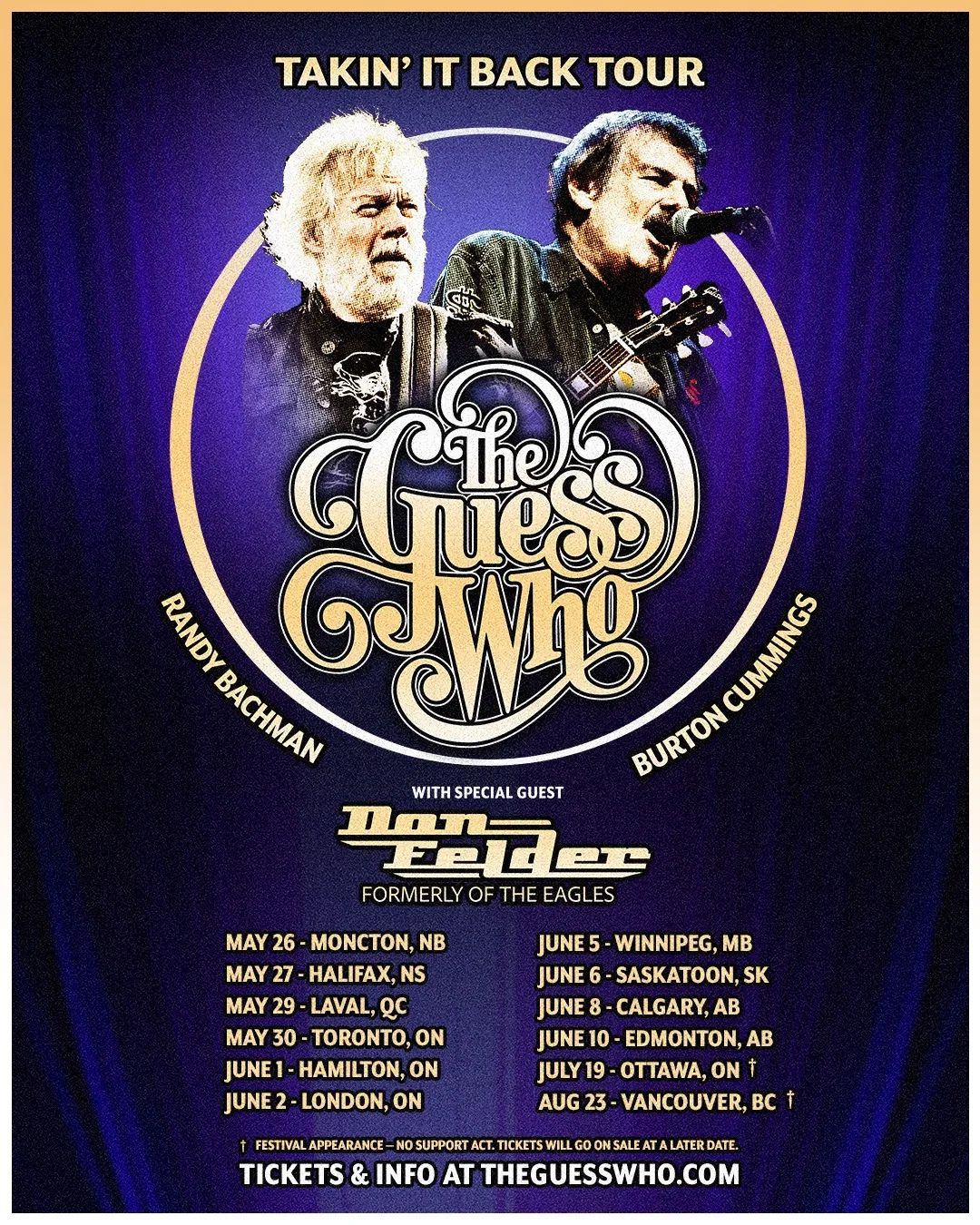 The Guess Who 2026 Tour In 23 Years - Dates, Setlist & Presale