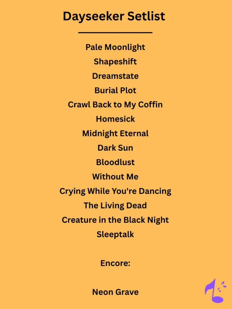 Dayseeker Tour 2026 Setlist, Dates, Venue, Cities & Presale Info