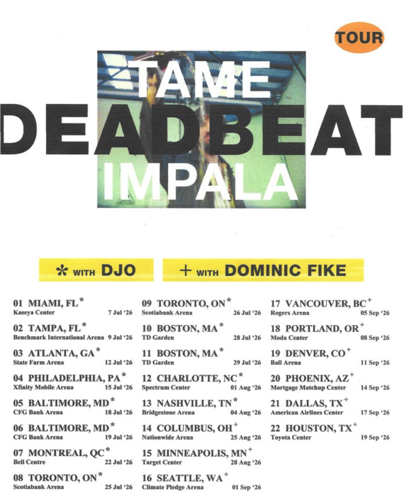 Tame Impala Announces 2026 North American Tour With DJO