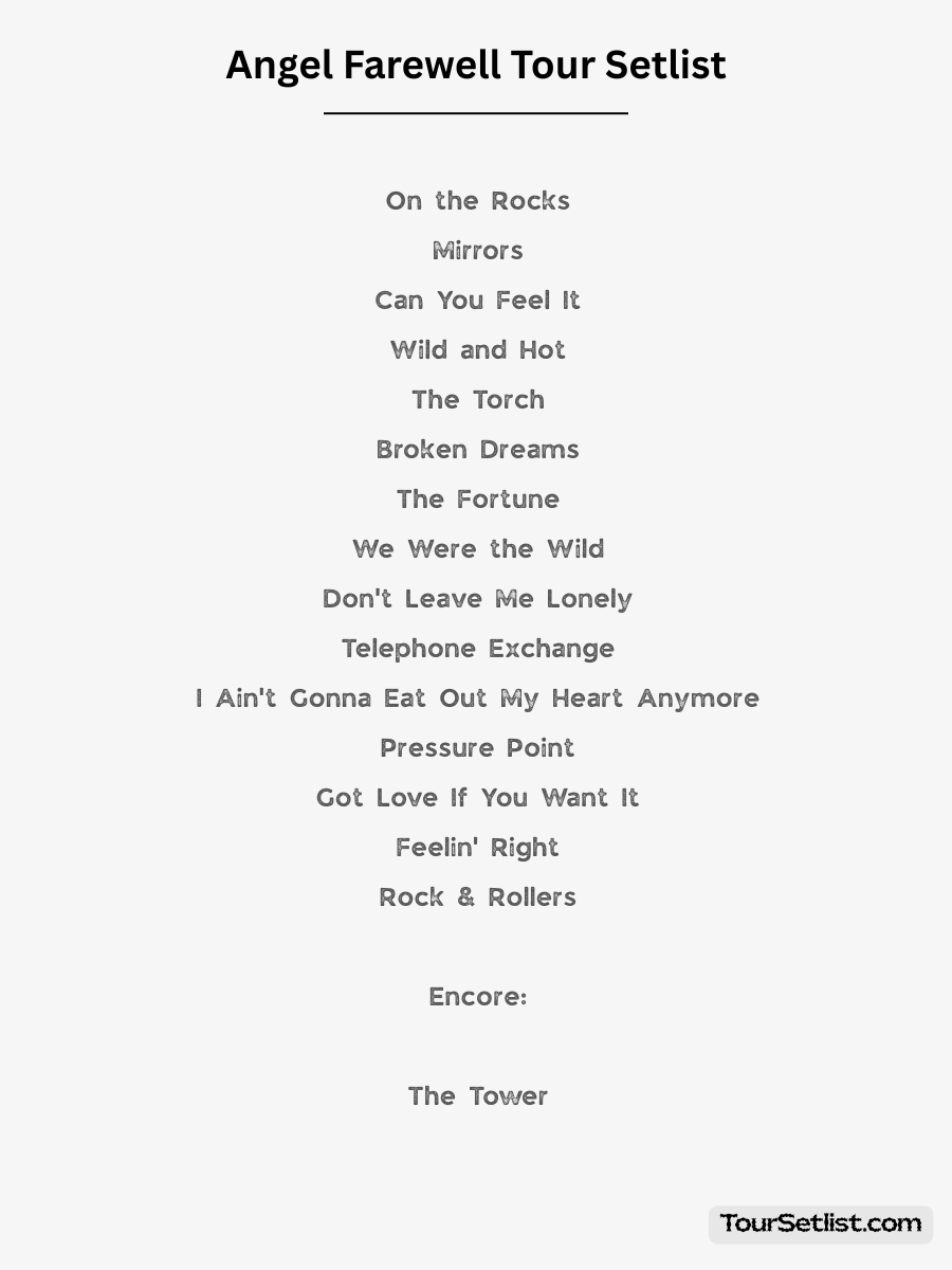Angel Farewell Tour 2026-27 - Tour Dates, Setlist & Tickets Info