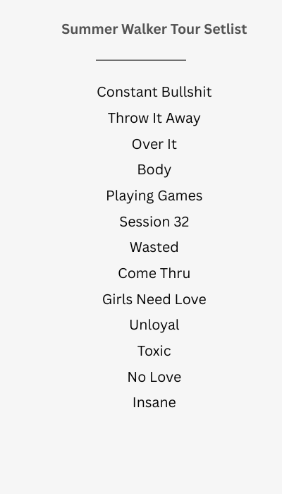 Summer Walker Tour 2026 Dates, Setlist & Presale Tickets