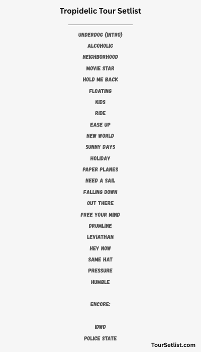 Tropidelic Tour 2026 – Dates, Dream Setlist, Venues & Tickets