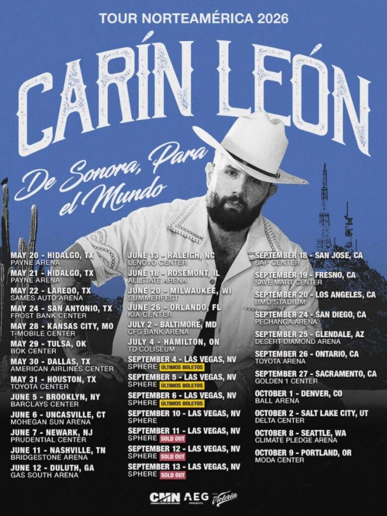 Carín León 2026 North American Tour Setlist, Dates & Tickets