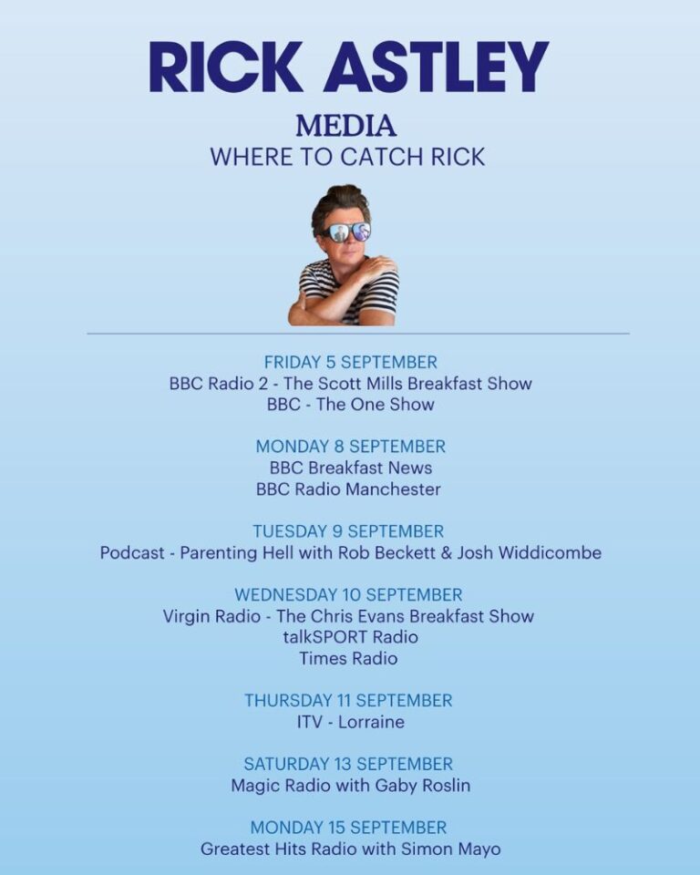 Rick Astley Tour 2026 Dates, Setlist, Venue, Cities & Presale Info