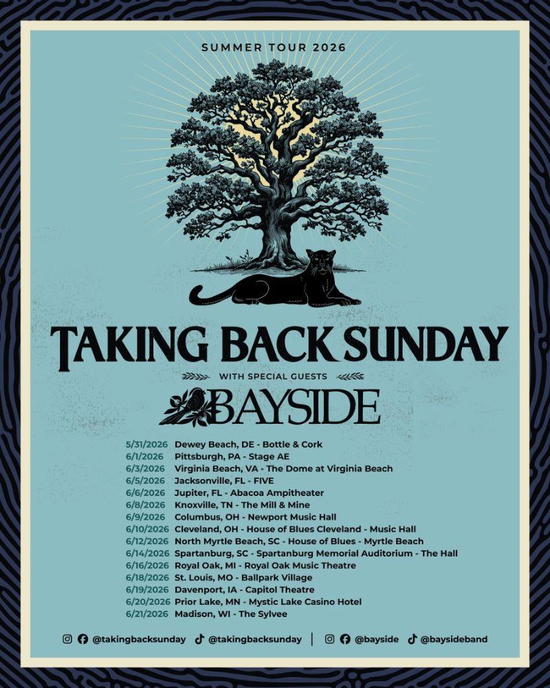 Taking Back Sunday 2026 US Tour Dates Announced