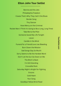 Elton John Farewell Tour 2026 - Expected Setlist, Dates & Tickets
