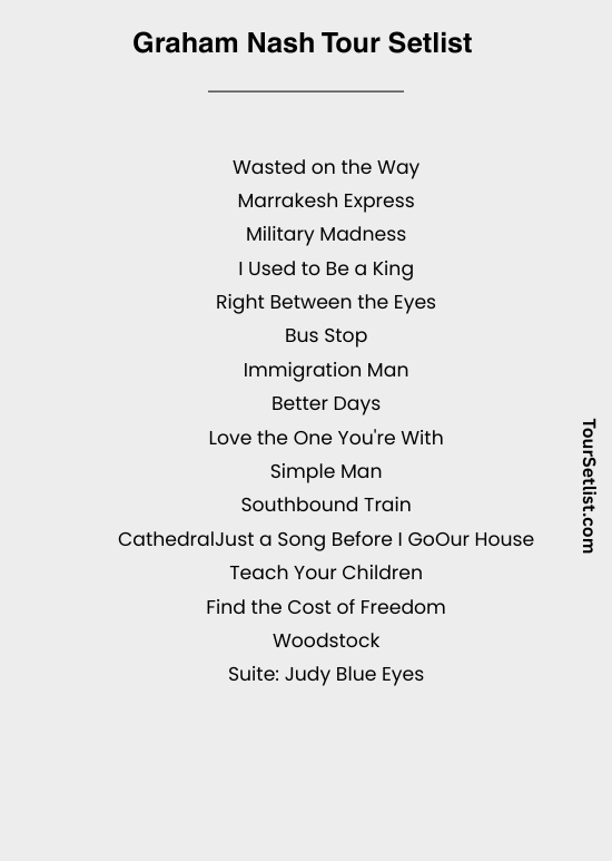 Graham Nash 2026 Tour Setlist – Dates, Cities & Presale Tickets