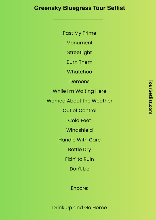 Greensky Bluegrass 2026 Tour Setlist – Dates, Cities & Tickets