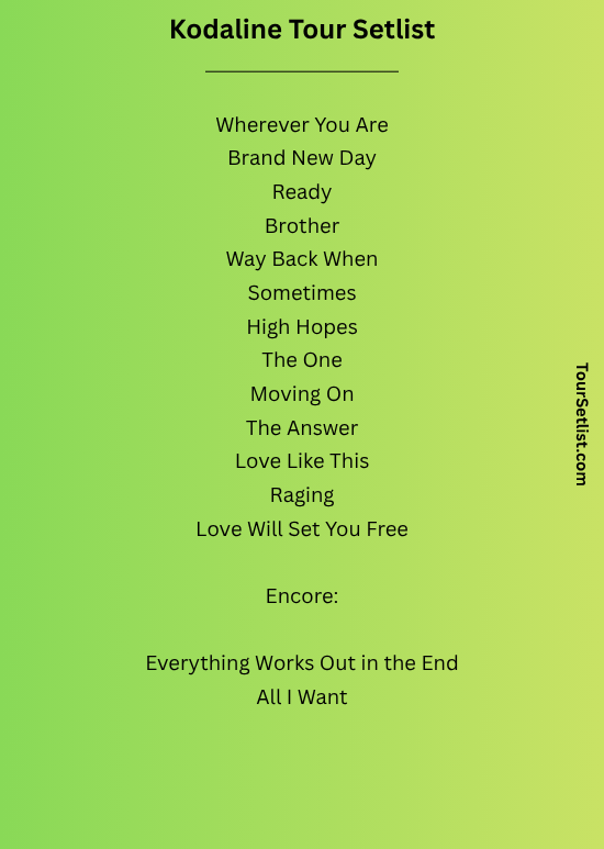 Kodaline Farewell Tour 2026 – Dates, Expected Setlist & Tickets