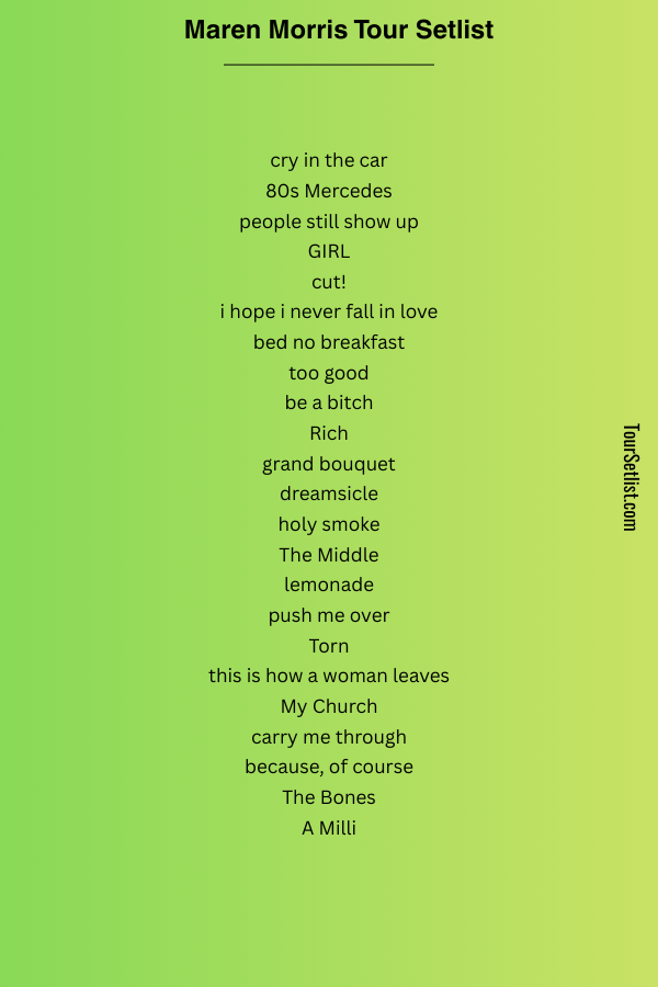 Maren Morris Tour 2026 – Dates, Setlist, Cities & Presale Tickets