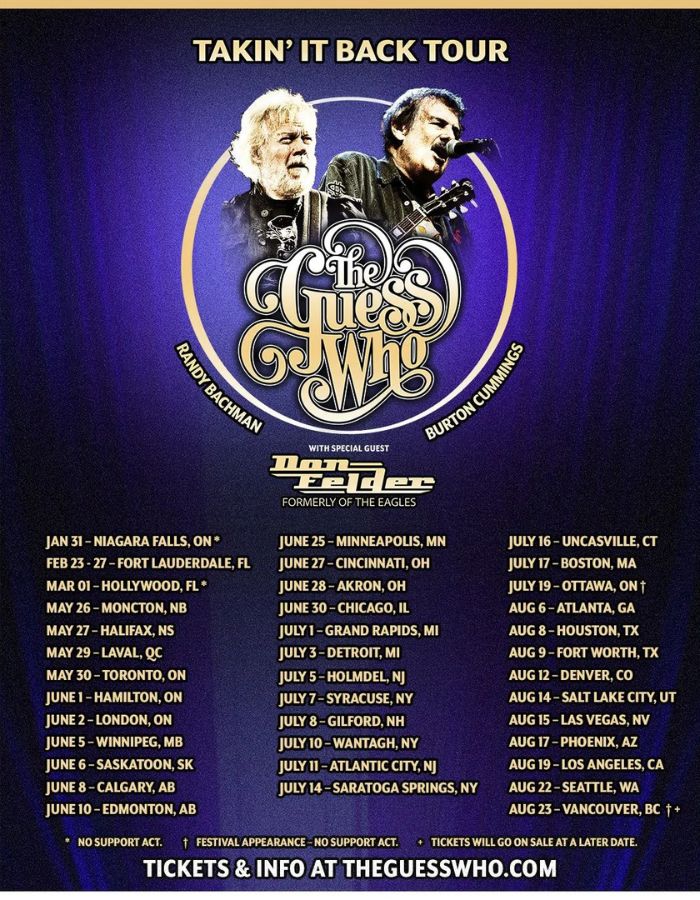 The Guess Who New 2026 Tour Dates - Cities, Venues & Countries