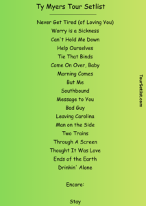 Ty Myers 2026 Tour Setlist – Dates, Cities, Venues & Tickets