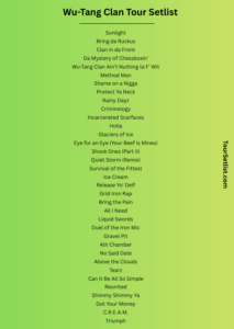 Wu-Tang Clan 2026 Tour Setlist – Dates, Venues, Cities & Tickets