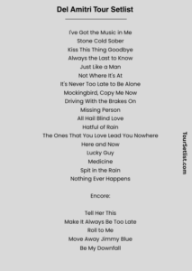 Del Amitri 2026 Tour Setlist – Dates, Cities & Presale Tickets