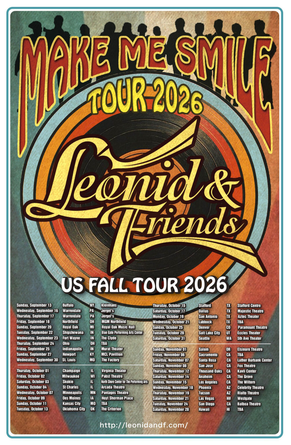 Leonid And Friends Tour 2026 - Dates, Setlist, Cities & Tickets