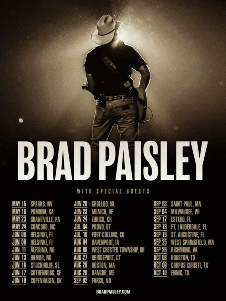 Brad Paisley 2026 Tour - Setlist, Dates, Cities & Presale Info