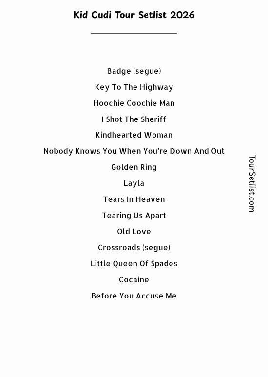 Eric Clapton Tour Setlist 2026 - Concert Songs, Dates & Venues